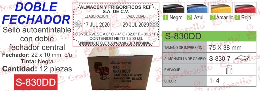 F08-S-830DD 12 piezas. $1837.08